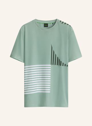 HUGO BOSS T-Shirt Tee Striped c1 Regular Fit gruen