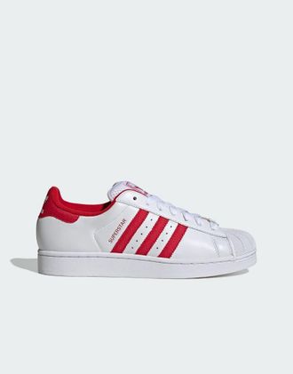 adidas Originals Superstar II - Sneaker in Wei&szlig; und Rot