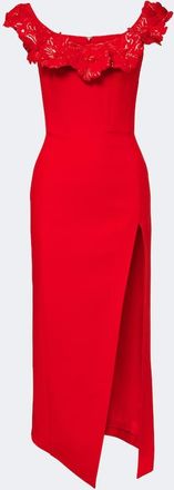 DAVID KOMA Verziertes Bustier-Kleid aus einem Wollgemisch