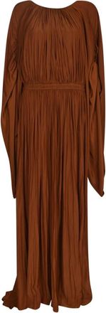 Lanvin Femme, Robes, Brun, Taille: 40 FR Ruched Pleated Dress