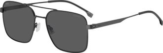 BOSS Sonnenbrillen Boss BOSS 1695/S RUTHENIUM/GREY 58/18/150 Herrenbrillen