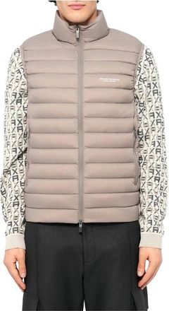 A|X Armani Exchange Homme, Vestes, Gris, Taille: XL Veste sans manches matelass&eacute;e zipp&eacute;e