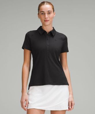 lululemon Polo manches courtes &agrave; s&eacute;chage rapide Ourlet droit pour Femmes - Taille 10