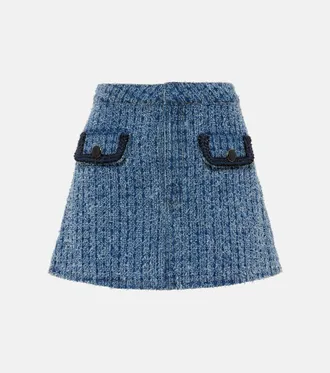 Self Portrait Mini-jupe en jean
