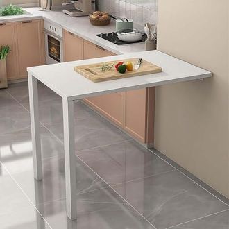 Generic Table de salle à manger pliante à fixation murale, économiseur despace, table de travail pliable multifonctionnelle avec supports métalliques 75 x 30 