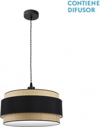 Fabrilamp Fabrilamp - Dimmbare H&auml;ngeleuchte Modell Kandy 2xE27 Natur/schwarz