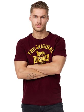 Lonsdale Unisex Langarmshirt T-shirt Regular Fit Original rot (altmodisches weinrot) XX-Large