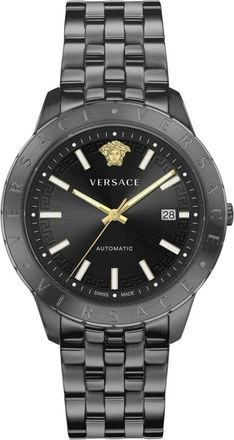 Versace Armbanduhr mit Datumsfenster - - Accessories - Herren - Schwarzk - ONE SIZE