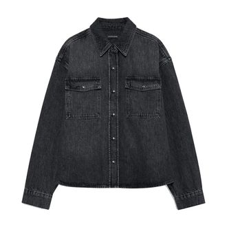 Anine Bing Locker geschnittenes Hemd mit Gro&szlig;en Taschen - - Blouses & Shirts - Damen - Schwarzk - M