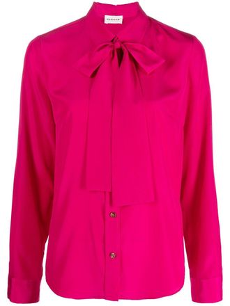 P.A.R.O.S.H. blouse &agrave; col lavalli&egrave;re - Rose