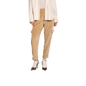Mason's Femme, Pantalons, Beige, Taille: 44 FR Pantalon cargo en velours, coupe d&eacute;contract&eacute;e, beige