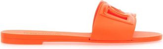 Dolce & Gabbana Beachwear Slides aus Gummi - - Shoes - Damen - Orange - 37 EU