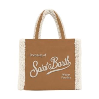 MC2 Saint Barth Femme, Sacs, Brun, Taille: ONE Size Vanity Mini Shearling Hand Bag