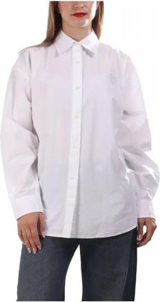 HUGO BOSS Femme, Blouses et Chemises, Blanc, Taille: 44 FR Chemise Elisana