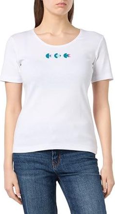 Armor Lux T- Shirt Manches Courtes, Blanc Séri.Poissons Fleurs, XXXL Femme