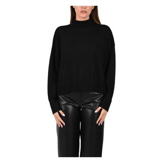 Patrizia Pepe Pull &agrave; col roul&eacute; Dolcevita - Femme - Pulls - Noir - Taille: 38 FR