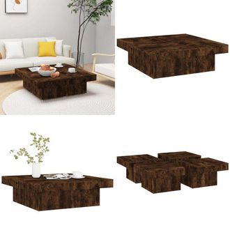 vidaXL Vidaxl - Table basse Ch&ecirc;ne fum&eacute; 90x90x28 cm Bois ding&eacute;nierie - Table Basse - Meuble Salon - Table Dappoint - Table C&ocirc;t&eacute; Canap&eacute; - Bois Ding&eacute;nierie