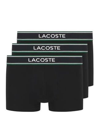 Lacoste Herren Trunks schwarz Baumwolle unifarben