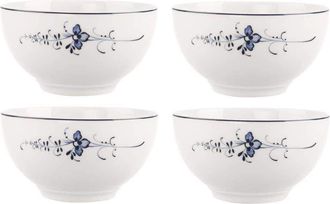 Villeroy & Boch Vieux Luxembourg Müslischalen 4er Set 650ml weiß blau Porzellan