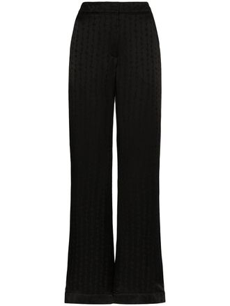 Off-white pantalon ample à taille haute - Noir