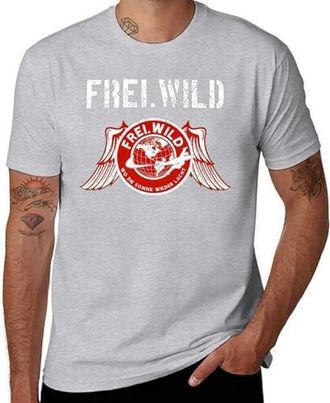 Generic Frei.Wild WDSWL Retro T-shirt pour homme, Style gris, XXL