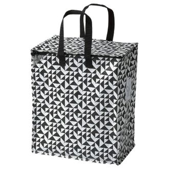IKEA KEA Tragetasche Knalla Bag 40x25x47 cm - schwarz wei&szlig; - 47L Inhalt