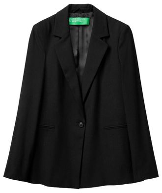 Benetton Damen Giacca 2962dw00h Jacke, Schwarz, 40