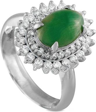 Luxury Bazaar bague en platine sertie de diamants - Argent