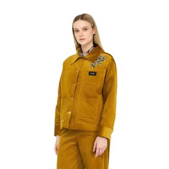 Liu Jo Femme, Vestes, Orange, Taille: 36 FR Veste matelass&eacute;e en velours