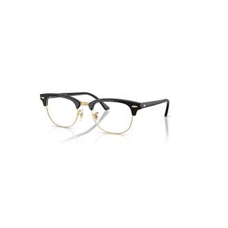 Ray-Ban Clubmaster Optics Schwarz Fassung Klar Glas Polarisiert 49-21