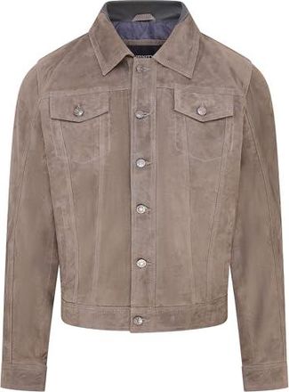 Infinity Leather Veste en Jean en Daim de Chèvre Pour Hommes, Camionneur, Chemise en Cuir Denim Décontractée