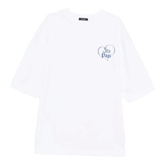Willy Chavarria Homme, Tops, Blanc, Taille: M Sad Papi T-Shirt