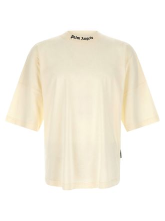 Palm Angels Logo-Print T-Shirt - Cream