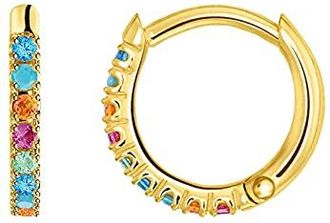 Thomas Sabo CR658-488-7 Boucles doreilles créoles en argent sterling 925 avec pierres blanches pour femme, 1,10 cm, Argent sterling, Non applicable