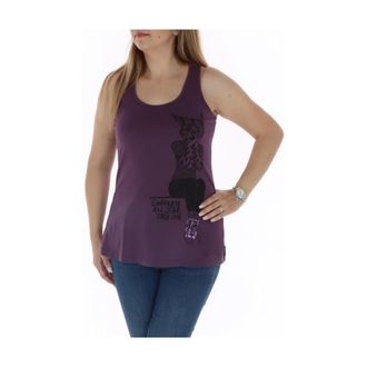 Converse Lila Katzen Grafik Tank Top - - Tops - Damen - Lila - M