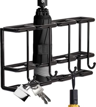 Generic Regenschirmhalter für Eingangsbereich, Wandschirmhalter, Wandhalterung aus Metall mit 4 Fächern für Regenschirme, Dekoration für Zuhause, Haushaltsbed