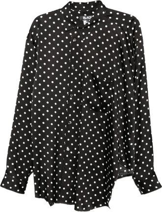 Comme Des Garçons Asymmetrischer Rock mit Polka Dots - Schwarz