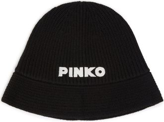 Pinko Fischerhut mit Logo-Applikation - Schwarz
