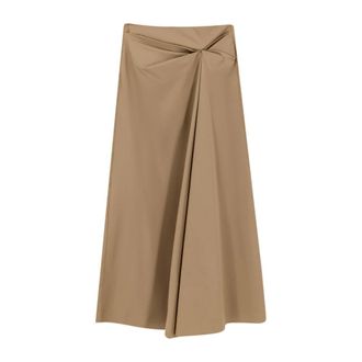 Max Mara Baumwollsatin-Rock - - Skirts - Damen - Beige - XS