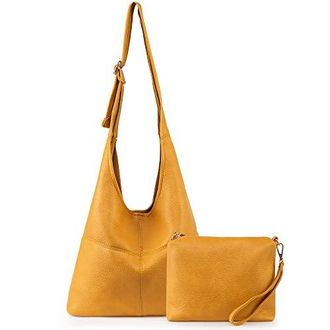 Montana West Hobo Sacs pour femme ultra doux et pliable avec porte-monnaie, Lot de 2 - Jaune