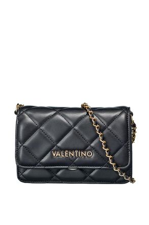 Valentino Ocarina Quilt Umh&auml;ngetasche mit Klappe Schwarz