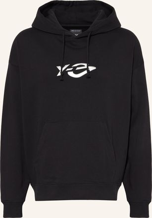 Yohji Yamamoto Hoodie Liquid Logo schwarz