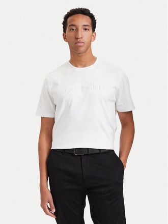 Calvin Klein T-Shirt Interlock LV04LH804G Wei&szlig; Regular Fit