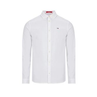 Tommy Hilfiger schmales Hemd aus Bio-Baumwolle in Weiß