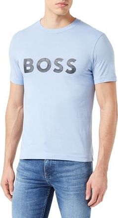BOSS Hommes Tee 1 T-Shirt en Jersey de Coton avec Logo imprimé Contrastant