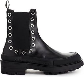 Alexander McQueen Bottines Chelsea Stack en cuir