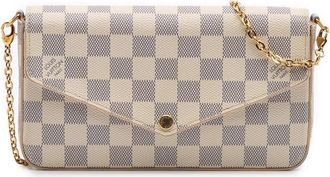 Louis Vuitton Hobo Bags - Damier Azur Pochette Felicie - Gr. unisize - in Weiß - für Damen
