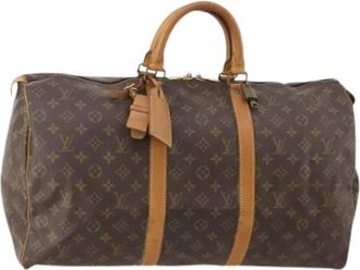 Louis Vuitton Sac Keepall 50 Boston doccasion - Femme - Pre-owned - Brun - Taille: ONE Size