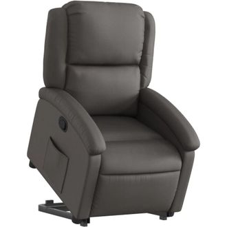 vidaXL Vidaxl - Relaxsessel mit Aufstehhilfe Grau Echtleder 230847