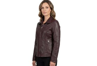 Jilani Lederjacke Sofinea Jilani Collection - Damen Lederjacke Lammnappa burgundy